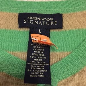 Jones New York | Sweaters | Jny Signature Long Sleeve Striped Shirt ...